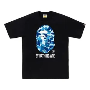 A BATHING APE Abc Camo T-shirt 'black Blue - Black/blue