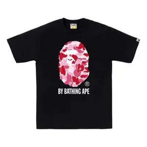 A BATHING APE Abc Camo T-shirt 'black Pink - Black/pink
