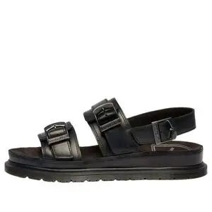 Dr. Martens Two Strap Orleans Leather Sandals - Black