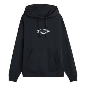 Adidas Y-3 French Terry Liquid Logo Hoodie - Black