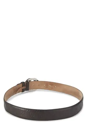 Gucci Ssima Leather Interlocking Belt 90