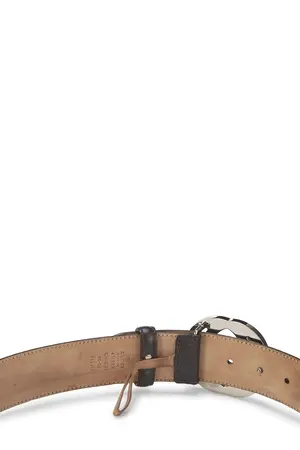 Gucci Ssima Leather Interlocking Belt 90