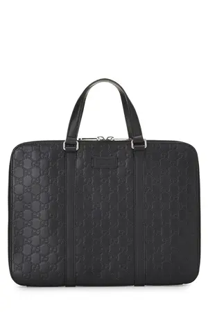 Gucci Ssima Signature Briefcase - Black