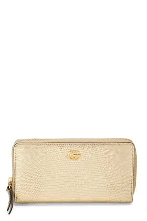 Gucci Embossed Zip Around Wallet