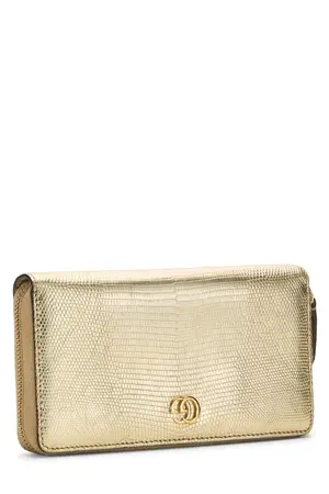 Gucci Embossed Zip Around Wallet