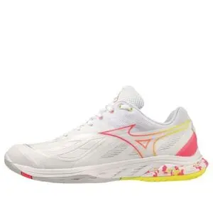 Mizuno Wave Fang 2 Fit Athletic Sneakers - White/pink/yellow