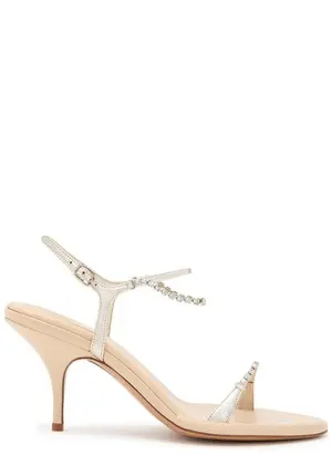 Chloé Zia 80 Crystal-embellished Leather Sandals