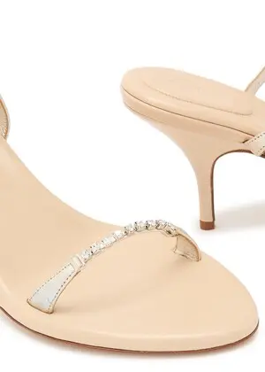 Chloé Zia 80 Crystal-embellished Leather Sandals