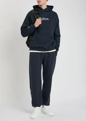 MALBON Clubhouse Logo Cotton Sweatpants