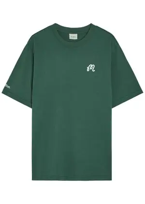 MALBON Bermuda Logo-print Cotton T-shirt - Green