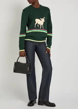 JW Anderson Sheep Striped Cotton Knit Jumper