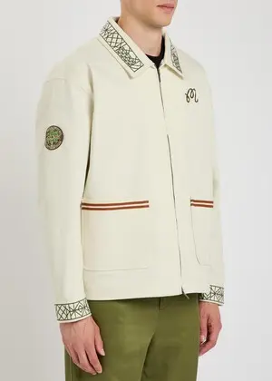 MALBON Harvets Embroidered Stretch-denim Jacket