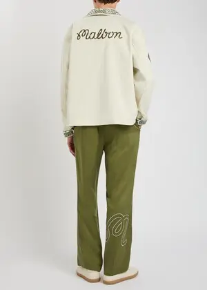 MALBON Harvets Embroidered Stretch-denim Jacket