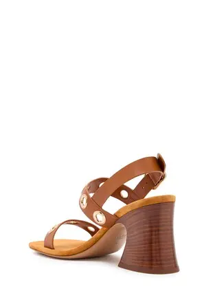 Chloé Janis 80 Eyelet Embellished Leather Sandals