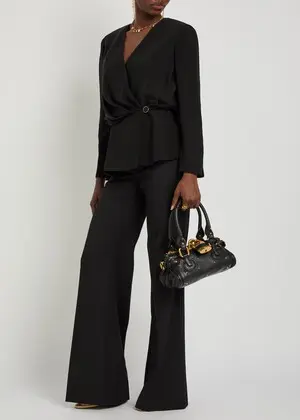 Chloé Draped Woven Wrap Blouse
