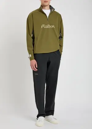 MALBON Tour Divot Logo Camouflage Half-zip Stretch-jersey Jacket