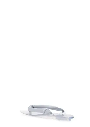 Alaïa Satin And Tpu Flip Flops - Silver
