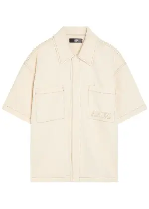 Amiri Logo-embroidered Denim Shirt