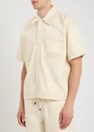 Amiri Logo-embroidered Denim Shirt