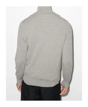 Brunello Cucinelli Cashmere High-neck Zipper Cardigan - Grey