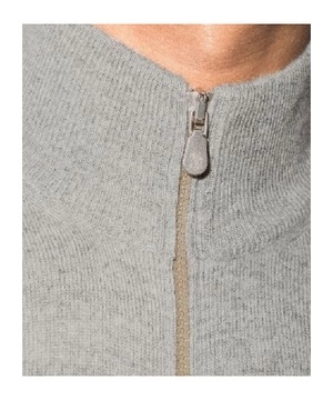 Brunello Cucinelli Cashmere High-neck Zipper Cardigan - Grey