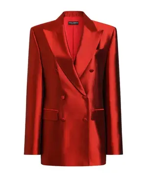 Dolce & Gabbana Double-breasted Mikado Jacket - Red