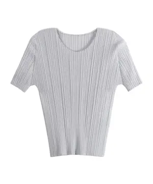 Issey Miyake Short Sleeve Crewneck Top - No