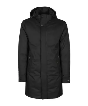 MOORER Vermont Detachable-hood Down Jacket - Black