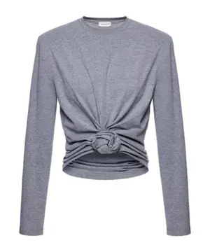 Magda Butrym Knotted T-shirt - Grey
