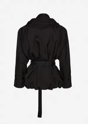 Magda Butrym Draped Collar Cotton-silk Blend Jacket