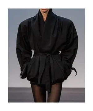 Magda Butrym Draped Collar Cotton-silk Blend Jacket