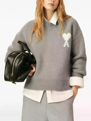 AMI Paris Crewneck Alpaca Sweater