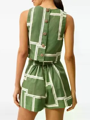 MARIE OLIVER Fallon Geometric Print Top