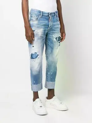 Dsquared2 Distressed Cropped Jeans