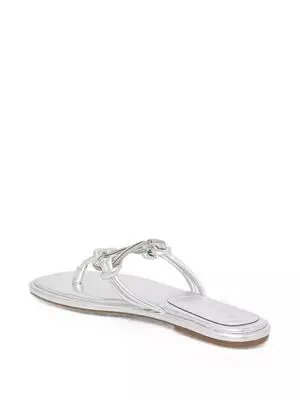 Guess Crystal-embellished Logo Plaque Flip Flops
