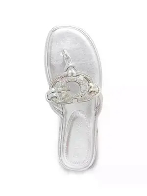 Guess Crystal-embellished Logo Plaque Flip Flops