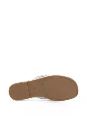 Guess Crystal-embellished Logo Plaque Flip Flops