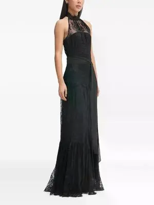 ANIYE BY Noa Lace-overlay Tiered Maxi Dress - Black