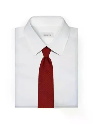 FERRAGAMO Micro Gancini Silk Jacquard Tie