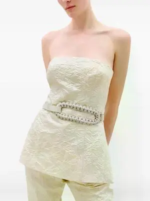 Silvia Tcherassi Astor Crinkled Effect Top