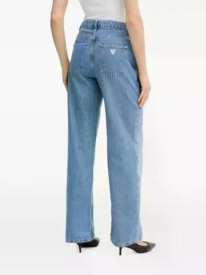 Guess Laser-print Wide-leg Jeans