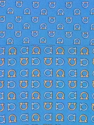FERRAGAMO Gancini-print Silk Tie