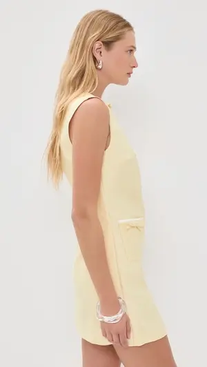 SELF-PORTRAIT Taffeta Bow Mini Dress