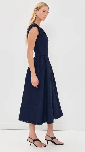 SELF-PORTRAIT Boucle Midi Dress