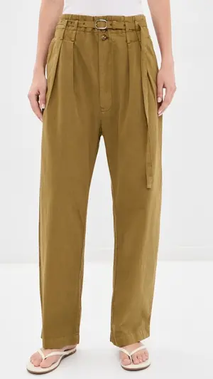 Roucha Keaton Cotton Twill Belted Pants
