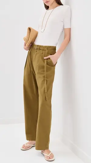 Roucha Keaton Cotton Twill Belted Pants