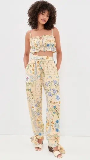 Agua Bendita Zaida Embroidered Pants