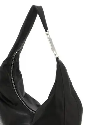 Rick Owens Hammered Leather Shoulder Bag - Black