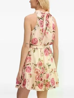 Guess Floral Print Halterneck Mini Dress