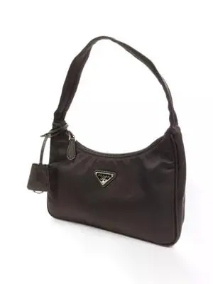 Prada Logo Plaque Tote Bag